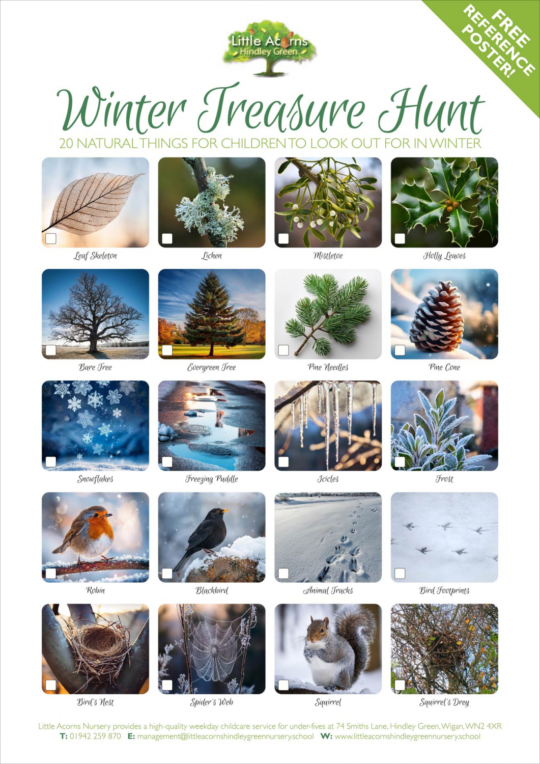 Winter Treasure Hunt Activity (With Free Reference Poster)